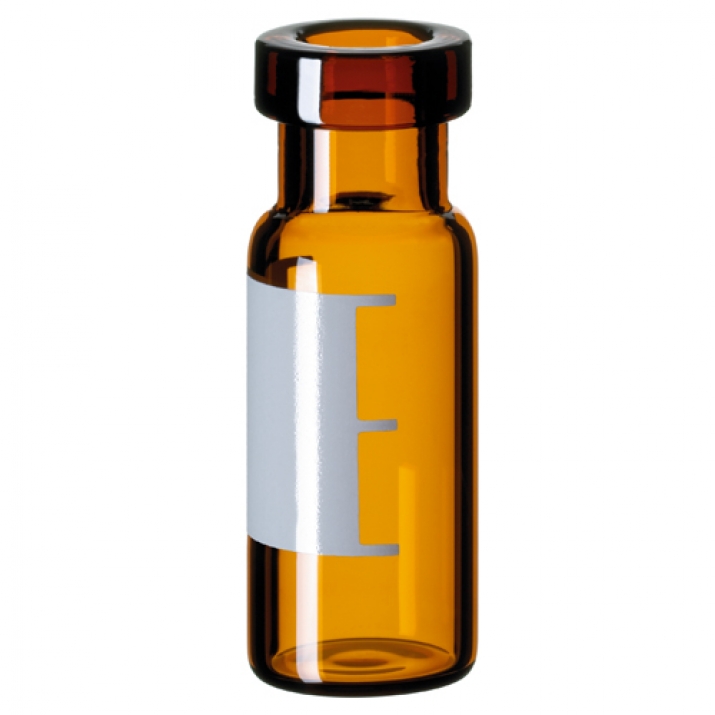 1.5ml Crimp neck Amber Vial with write on spot 100/pack | Analytical ...
