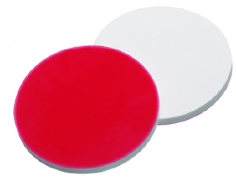 8mm septa, Silicone white/PTFE red, 100/pack | Analytical Consumables ...