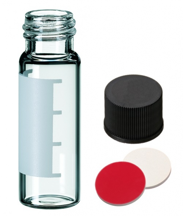 4mL clear screw vial with write on spot, closed top cap, Silicone cream ...